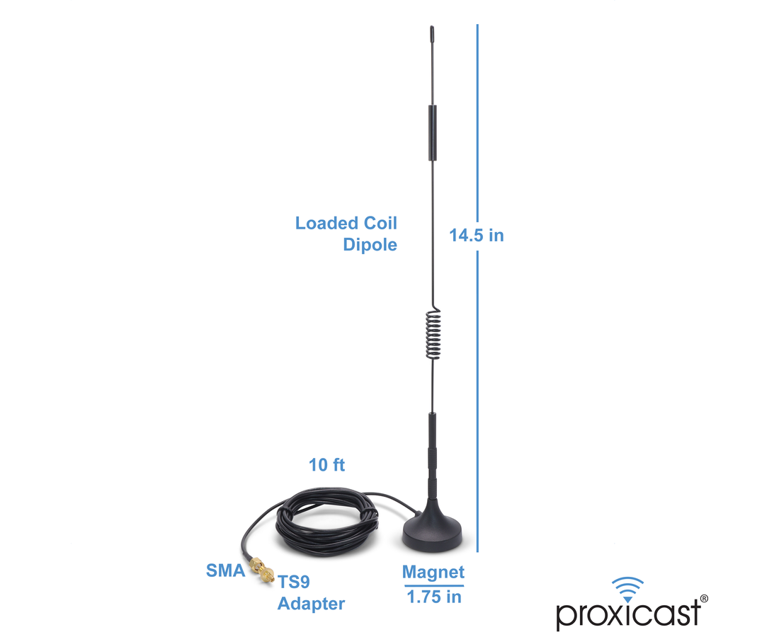 Proxicast 4G/5G External Magnetic Antenna - 7 dBi Loaded Coil with SMA ...